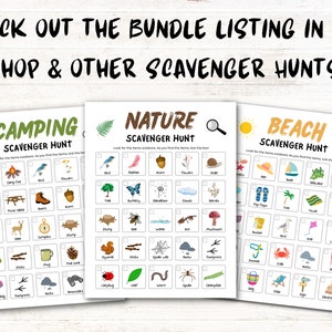 Nature Scavenger Hunt, Outdoor Treasure Hunt Printable, Scavenger Hunt ...