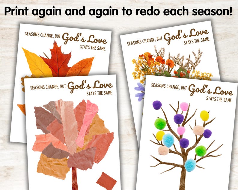 Seasons Change Bible Craft, Kids Sunday School Tree Leaves Activity ...