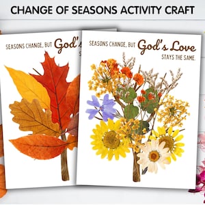 Seasons Change Bible Craft, Kids Sunday School Tree Leaves Activity ...