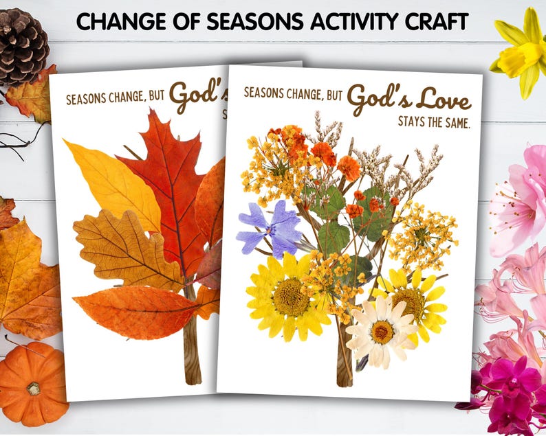 Seasons Change Bible Craft, Kids Sunday School Tree Leaves Activity ...