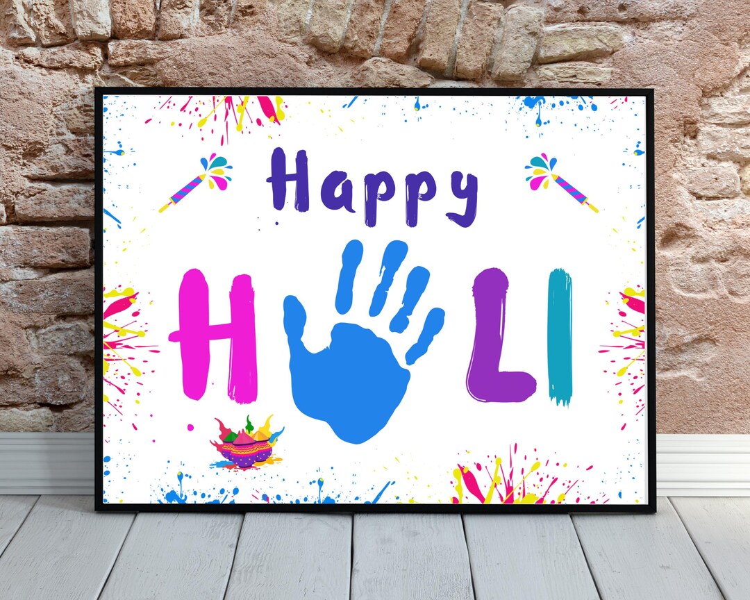 Holi Festival Handprint Craft, Holi Handprint Art, Holi Indian Holiday ...