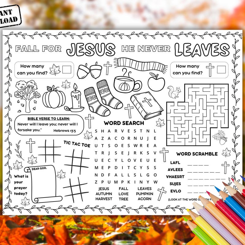Fall Church Activities - Etsy