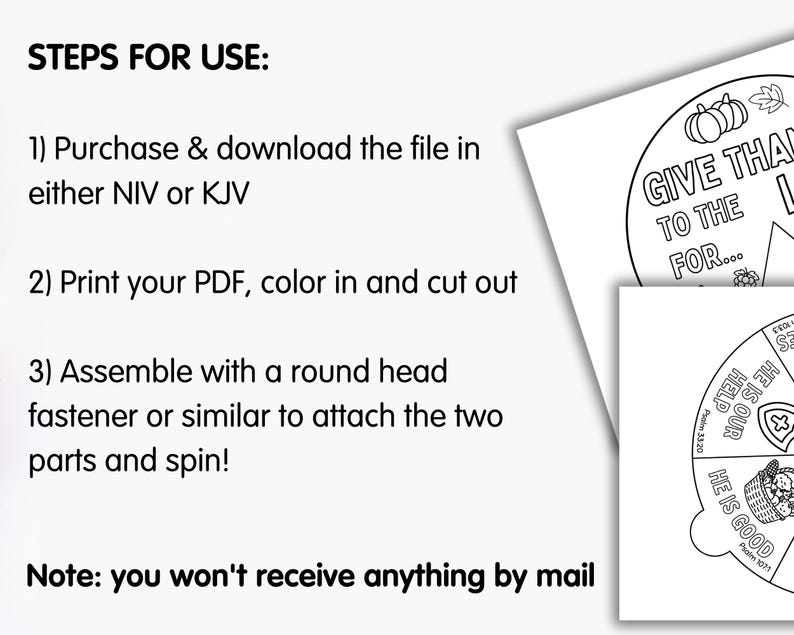 Thanksgiving Bible Coloring Wheel Craft, Give Thanks to the Lord ...