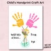 Baby Handprint Art, Child Handprint Craft, Toddler Keepsake Gift ...