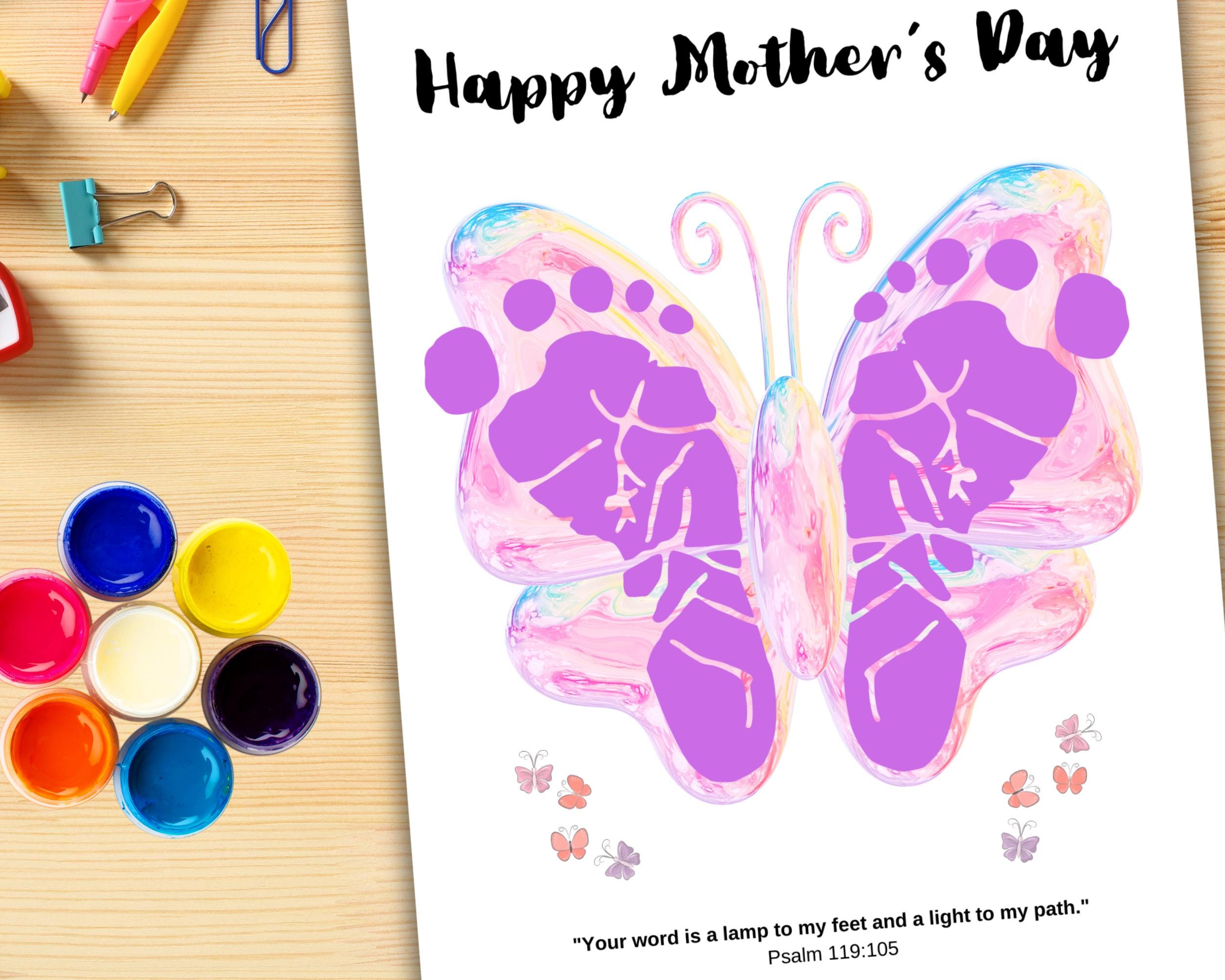 Mothers Day Bible Craft, Mothers Day Handprint Art Keepsake, Christian ...