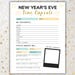 New Years Eve Time Capsule Questionnaire for Kids, NYE Kids Table ...