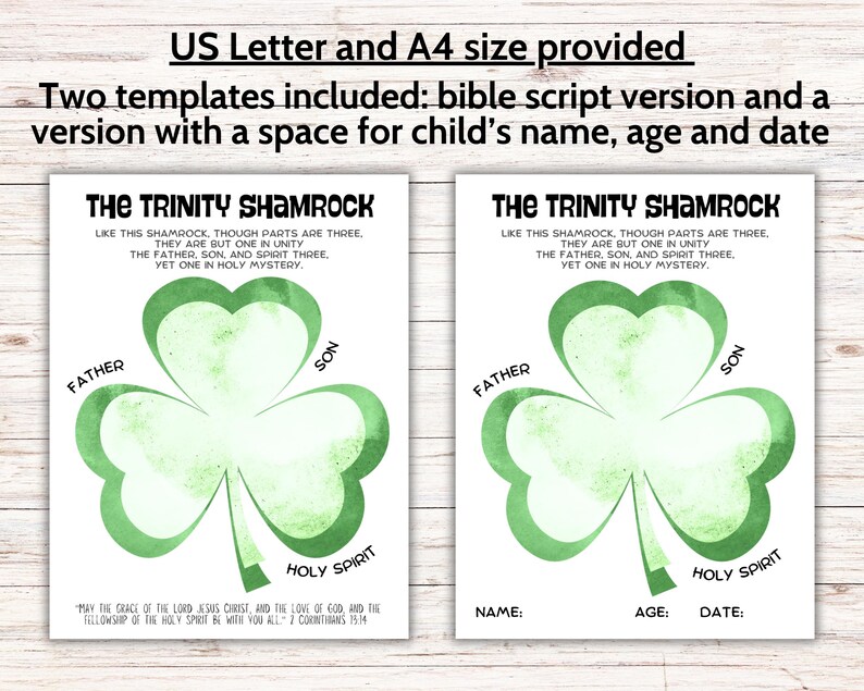 St. Patrick's Day Handprint Art, Shamrock Holy Trinity Craft Keepsake ...