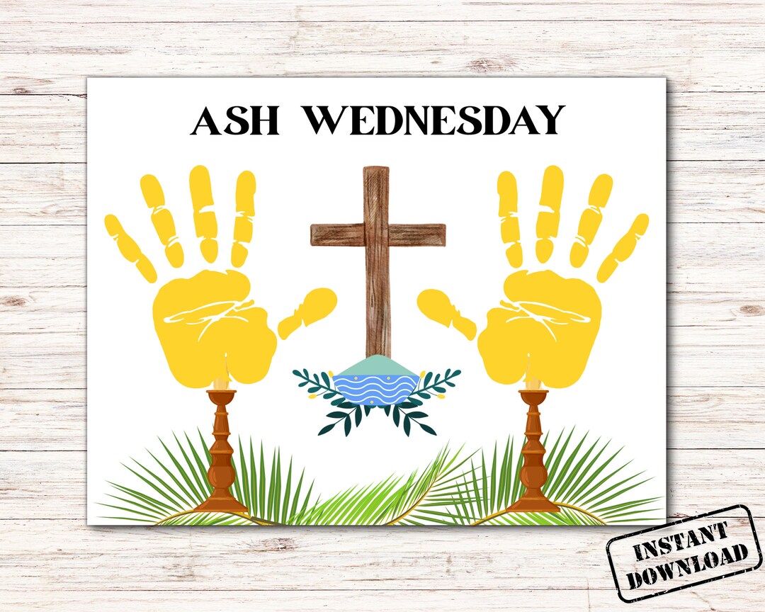 Ash Wednesday Handprint Art Craft, Sunday School Lent Activity ...