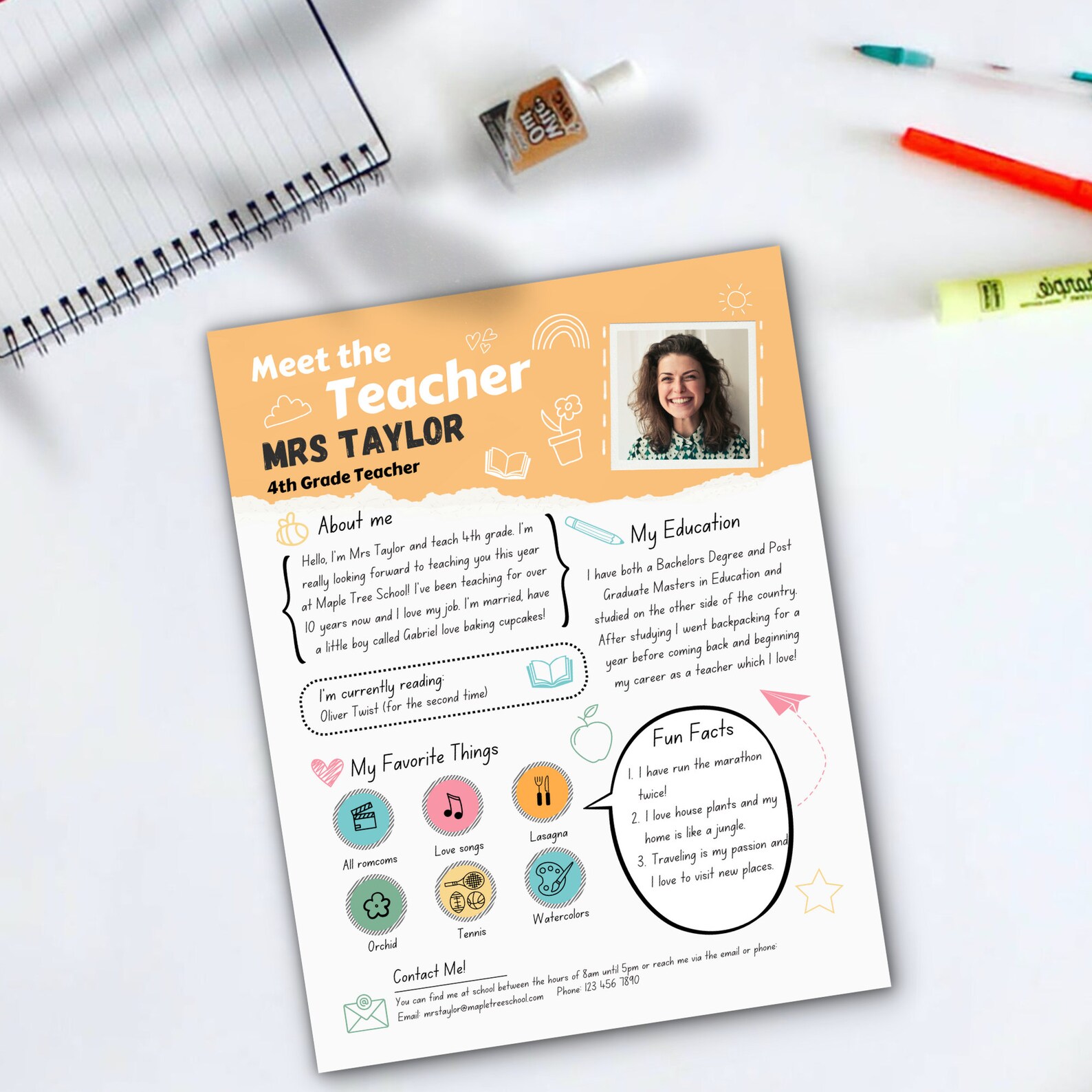 Meet the Teacher Editable Template, Back to School Flyer, Get to Know ...