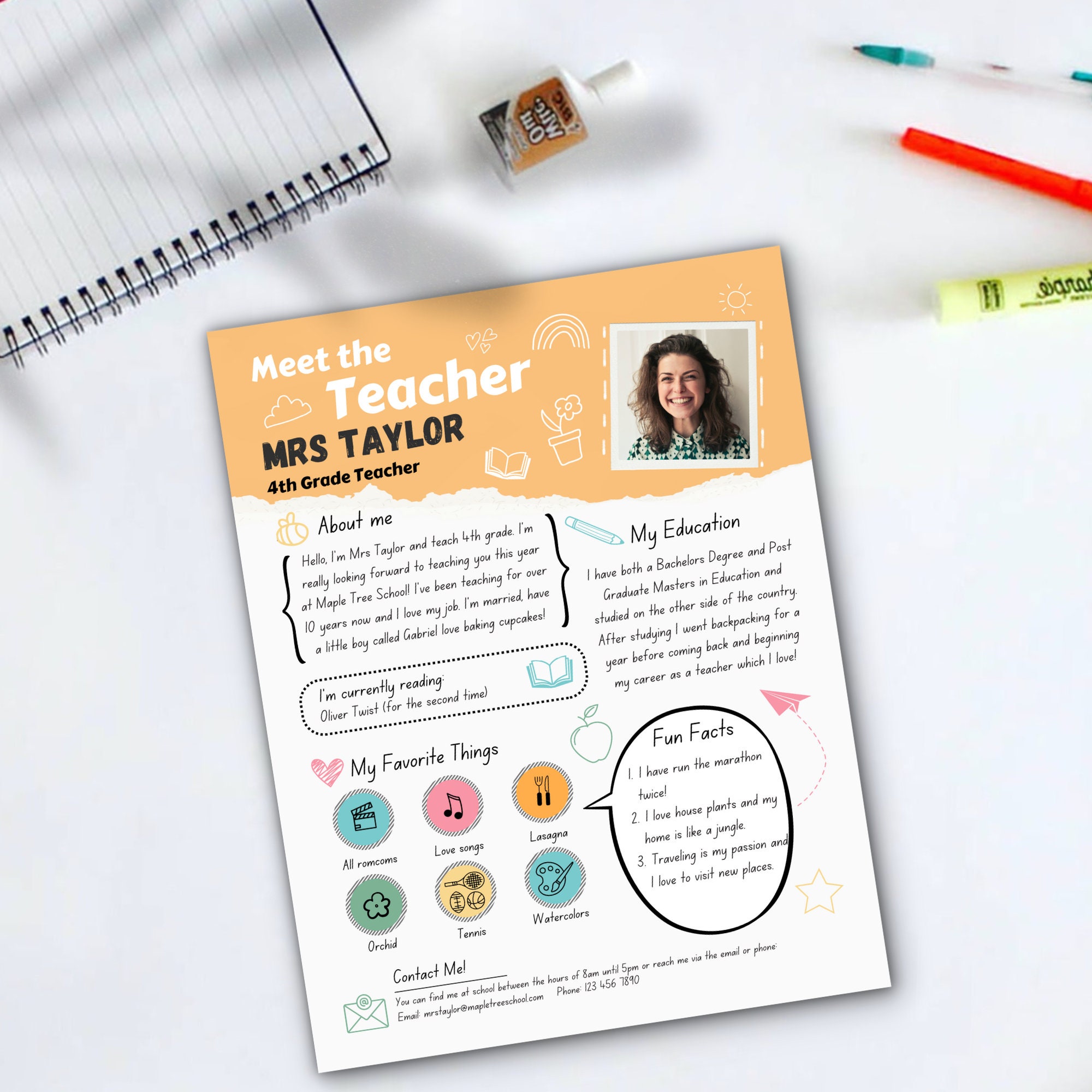 Meet the Teacher Editable Template, Back to School Flyer, Get to Know ...