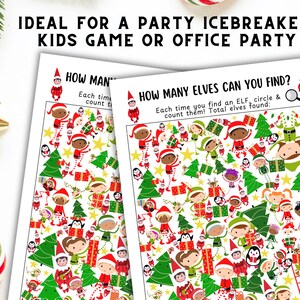 Christmas Elf I Spy Game, How Many Elves Can You Find, Christmas Day ...