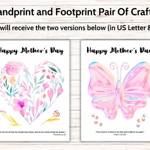 Mothers Day Bible Craft, Mothers Day Handprint Art Keepsake, Christian ...