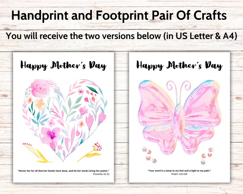 Mothers Day Bible Craft, Mothers Day Handprint Art Keepsake, Christian ...