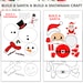 Christmas Build A Santa and Build A Snowman Craft Printable, Kids ...