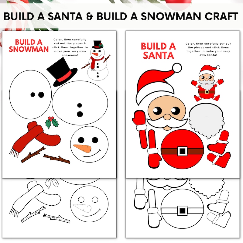 Santa Snowman - Etsy