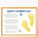 Father's Day Poem Footprint Craft, Daddy Handprint Art Printable, Best ...