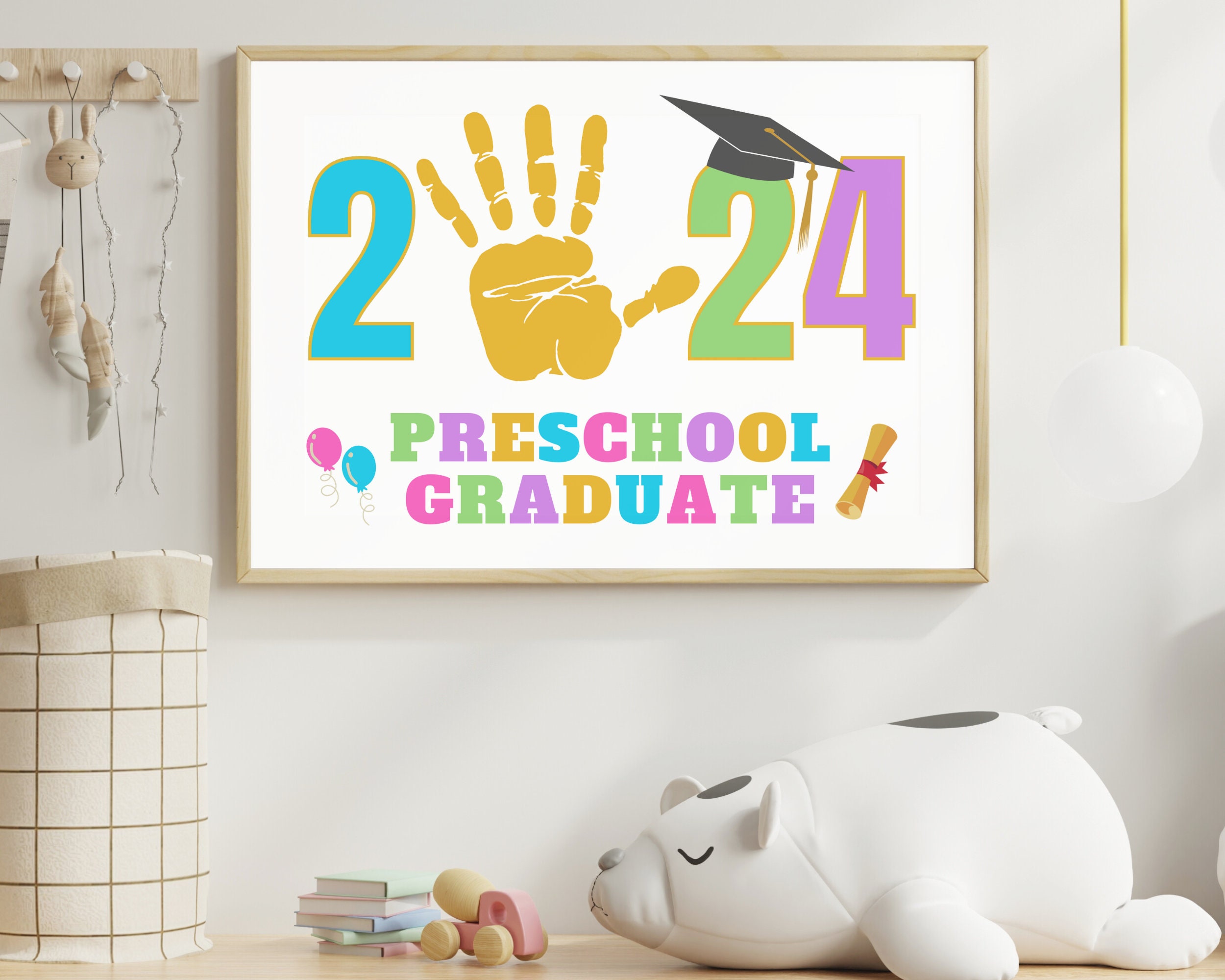 Preschool Graduation Handprint Craft Art Printable, Graduate Preschool ...