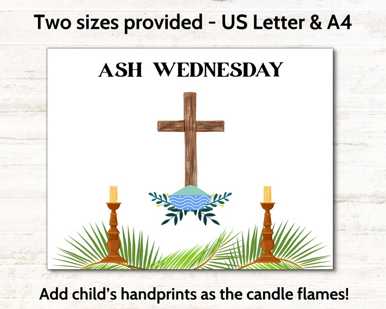 Ash Wednesday Handprint Craft, Sunday School Handprint Art, Lent ...