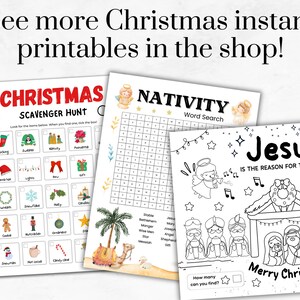 Nativity Activity Placemat Printable, Christian Birth of Jesus Craft ...