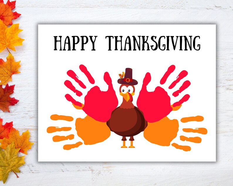 Thanksgiving Handprint Art Craft, Thanksgiving Handprint Craft, Turkey ...