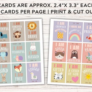 Kids Bible Affirmation Cards, Bible Verse Christian Childrens Church ...