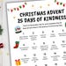 Christmas Countdown Advent Calendar, 25 Days of Christmas Activities ...