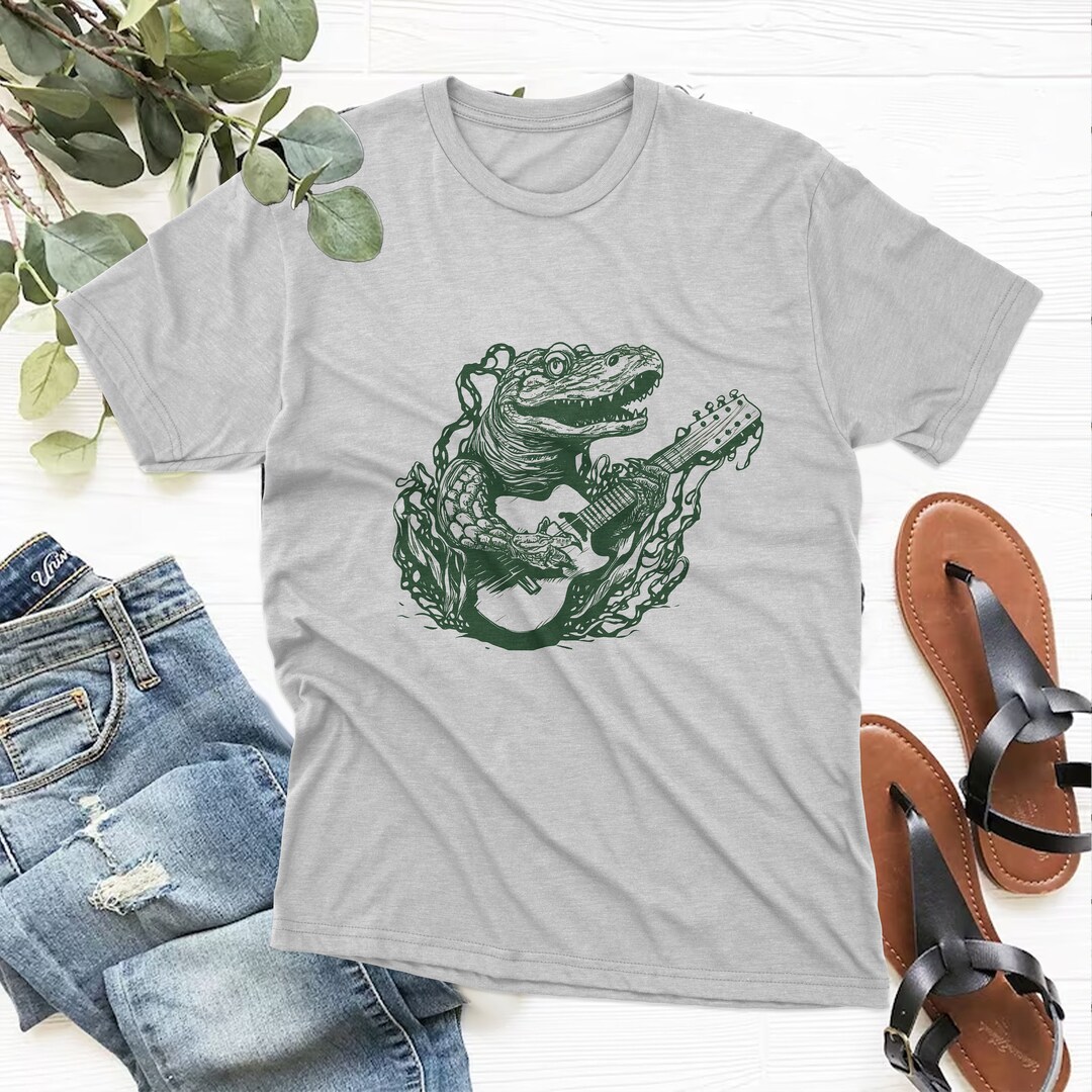 Alligator Guitarist Shirt | Alligator Shirt | Guitar Shirt | Nature and ...