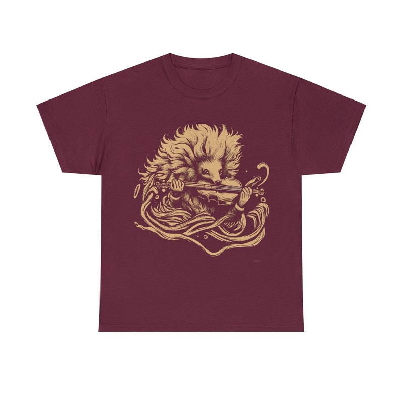 Hedgehog Violinist Graphic T-shirt | Unique Animal Music Tee - Etsy