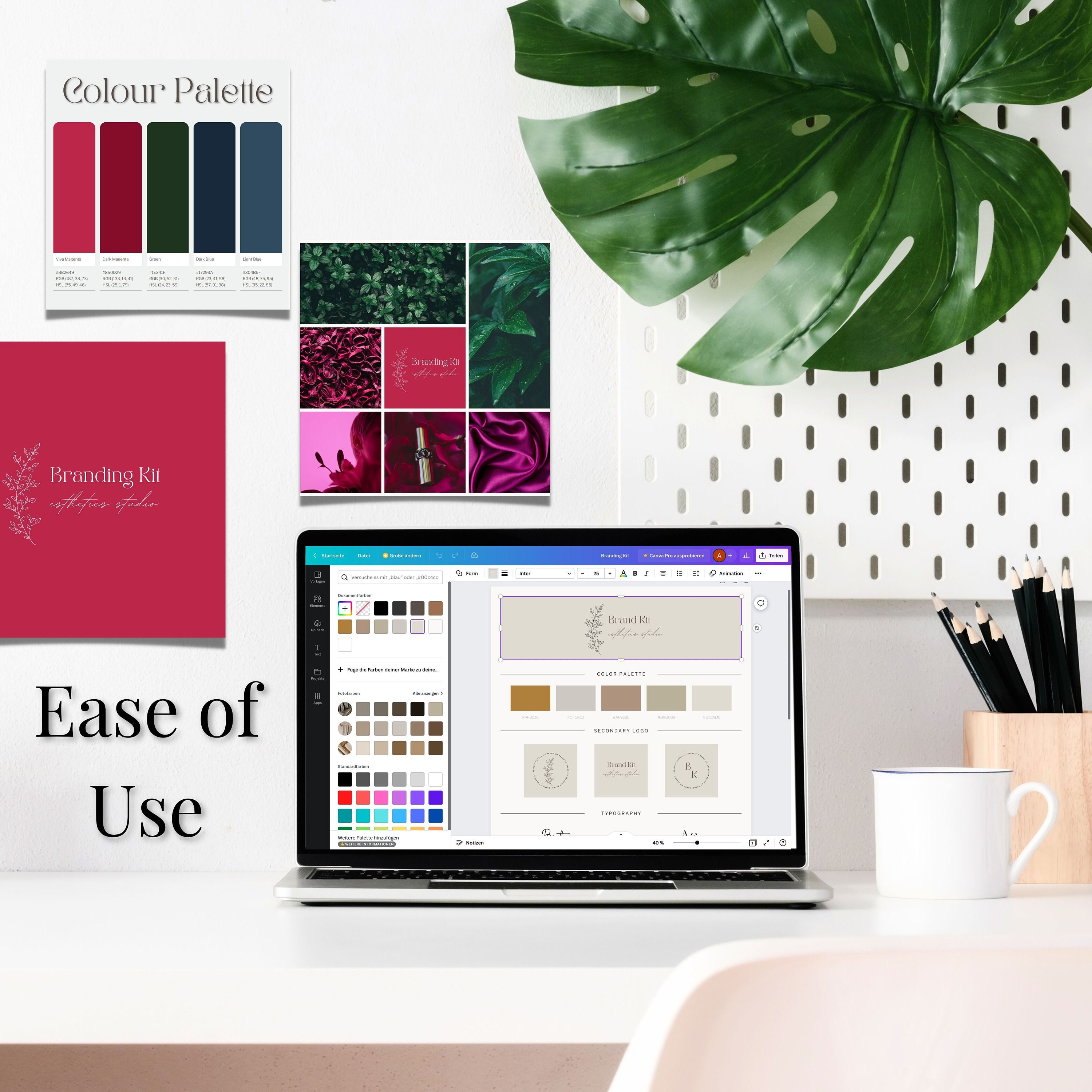 Viva Magenta Branding Kit Template, Brand Board Template, Brand Pack ...