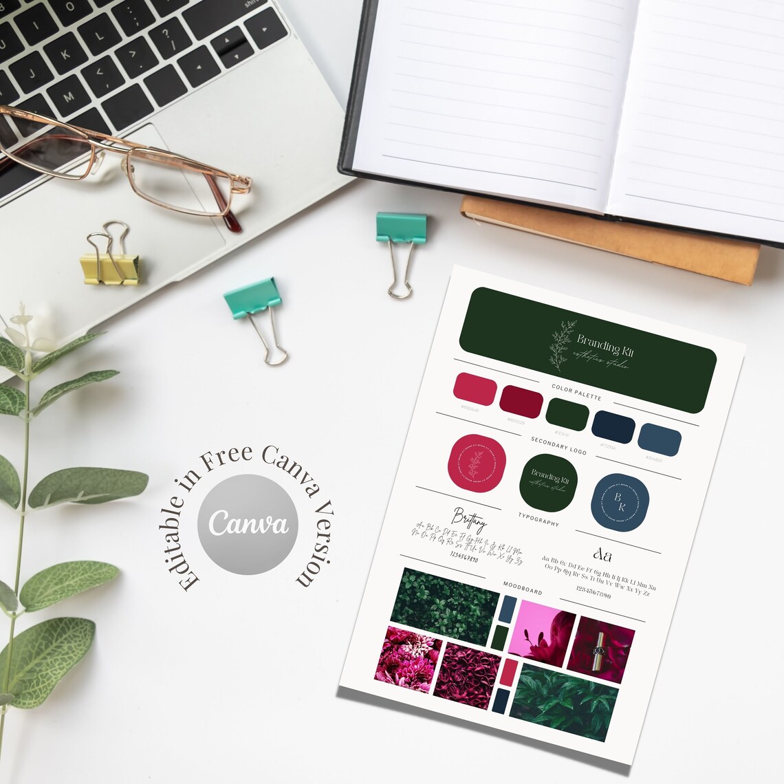 Viva Magenta Branding Kit Template, Brand Board Template, Brand Pack ...
