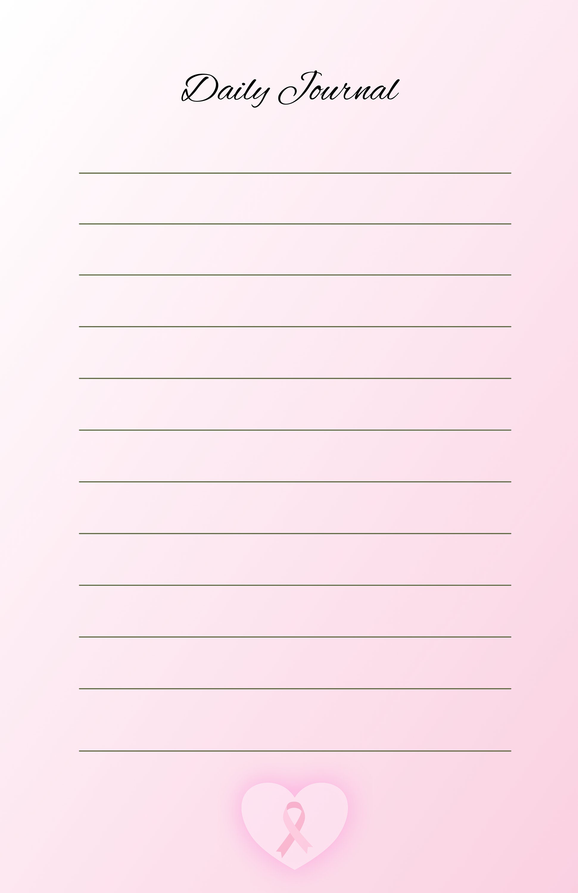 Canva Template, Breast Cancer Awareness, Journal Cover, Notebook Cover ...