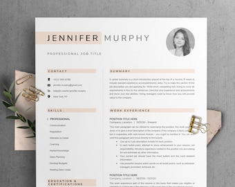 Professional Modern Resume Template Curriculum Vita CV - Etsy