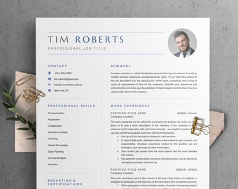 Professional Modern Resume Template Curriculum Vita CV - Etsy