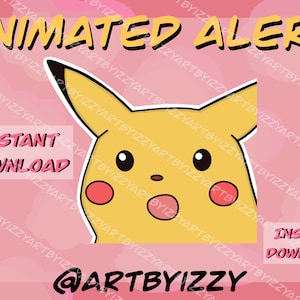 Twitch Alert Surprised Pika Pikachu Animated Pokemon Meme Content ...