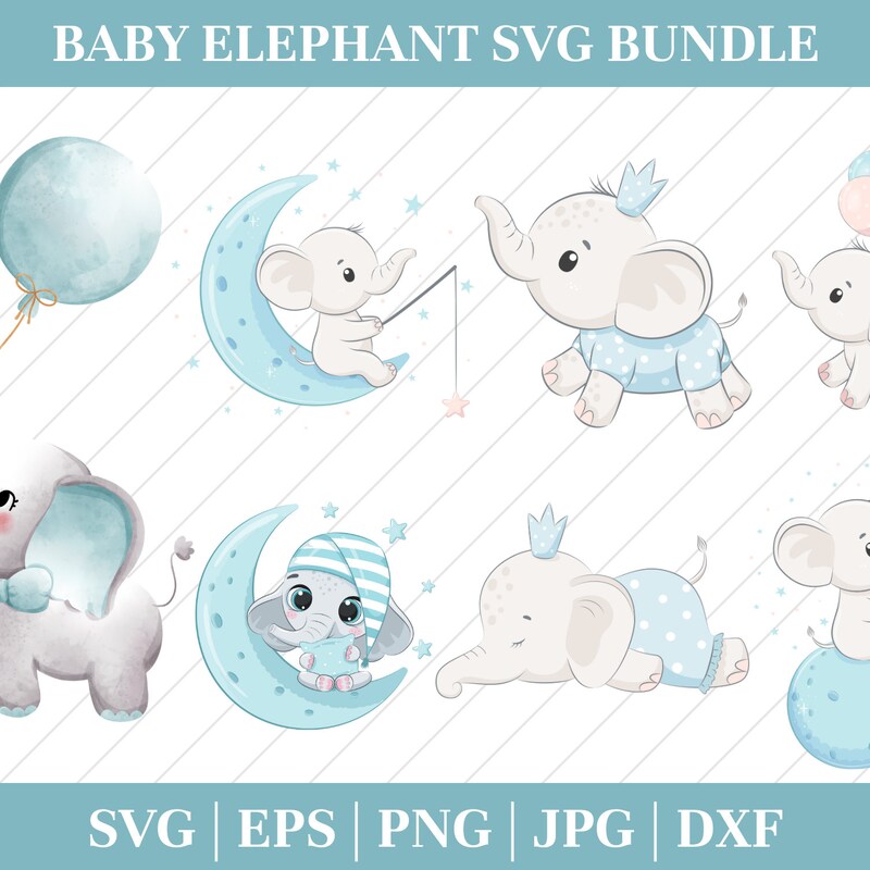 Baby Elephant Svg - Etsy