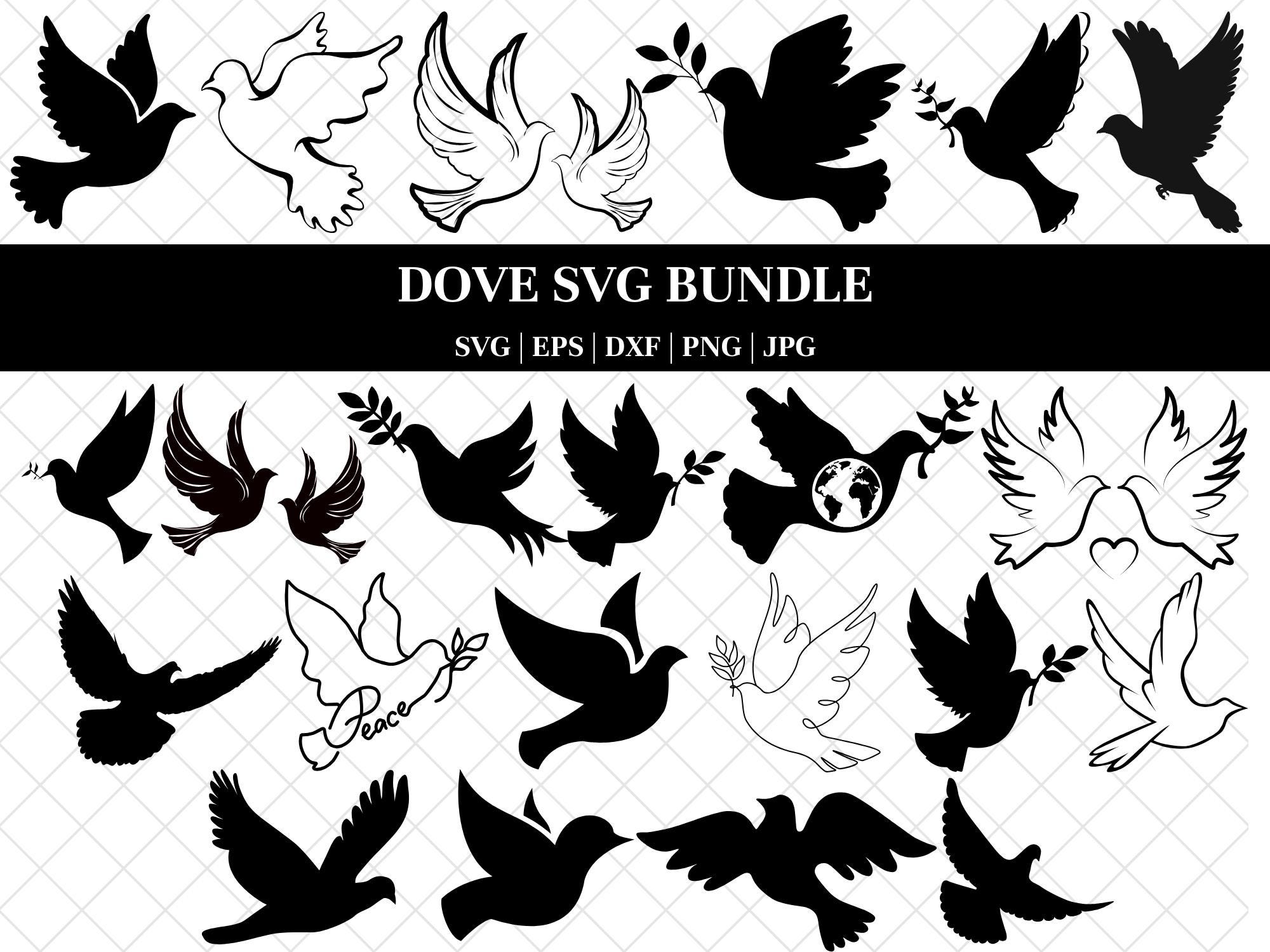 Pigeon SVG Silhouette, Dove Svg, Dove Silhouette, Bird Silhouette ...