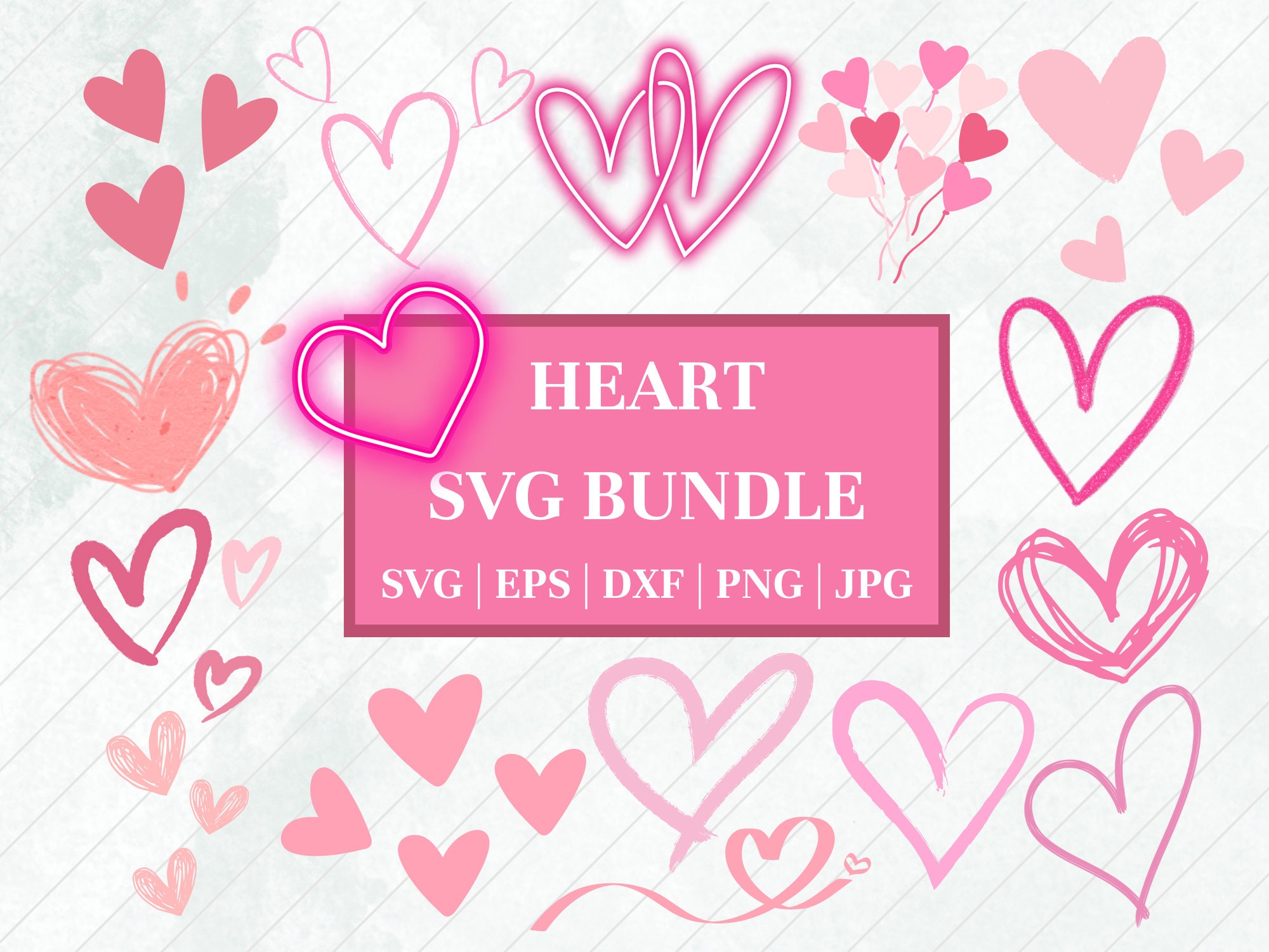 Heart Svg Bundle, Heart Svg, Hand Drawn Heart Svg, Open Heart Svg ...