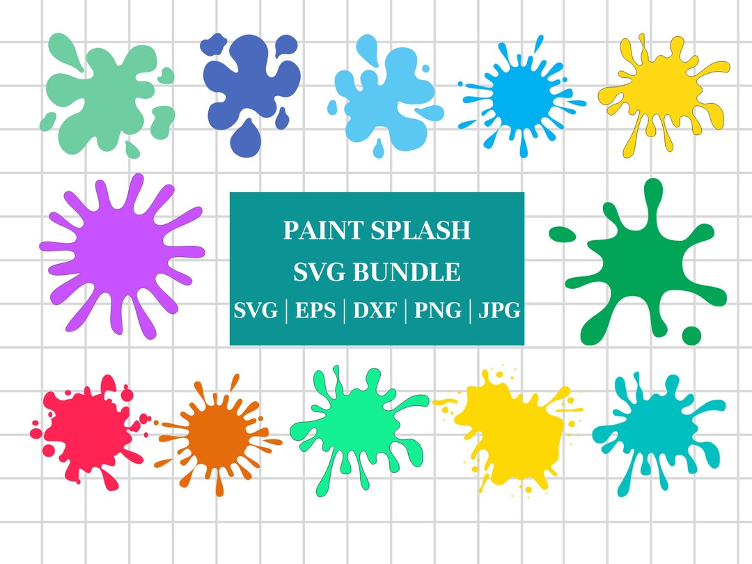 Paint Splatter SVG, Bundle, Paint Splats Svg, Paint Svg, Clipart ...