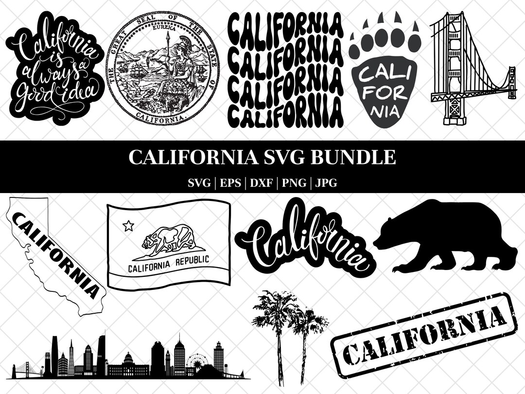 California SVG Mega Bundle, California SVG Bundle, California Svg ...