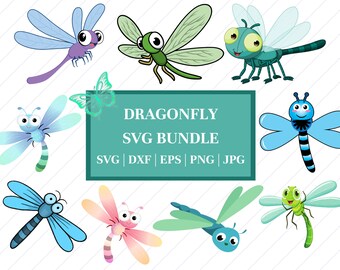25 Watercolor Dragonfly Floral Clipart Sublimations Bundle, Insect PNG ...