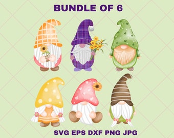 Garden Gnome SVG Bundle, Gnome SVG, Cute Garden Gnome SVG, Nordic Gnome ...