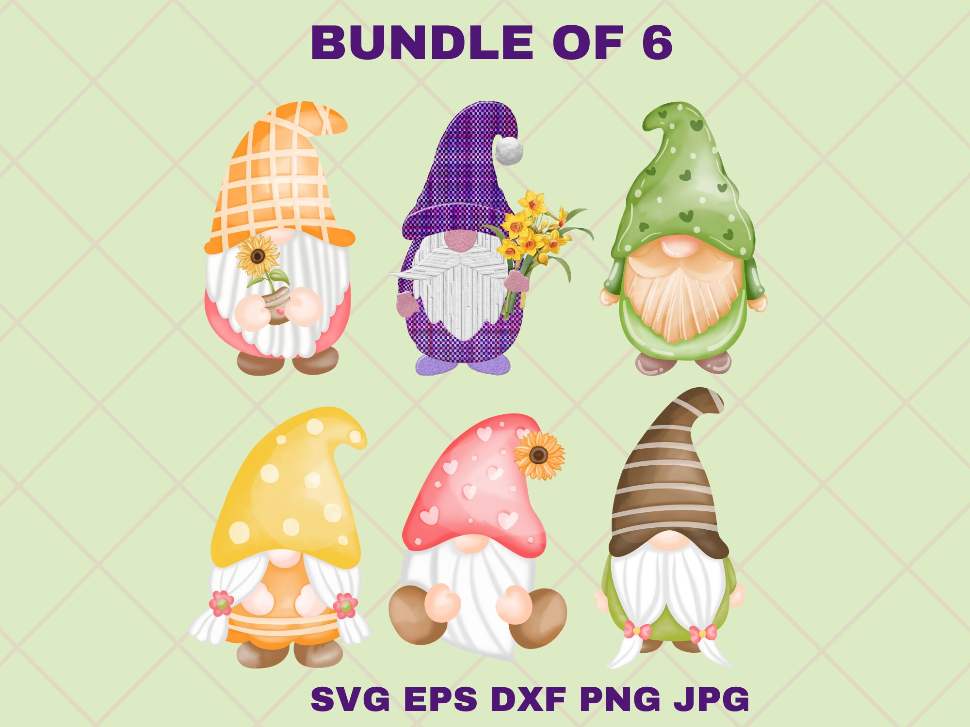 Garden Gnome SVG Bundle, Gnome SVG, Cute Garden Gnome SVG, Nordic Gnome ...