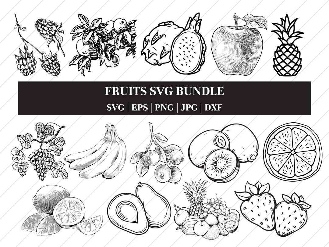Fruit Clipart Set , Fruits PNG, Clipart Set of Strawberry, Apple ...