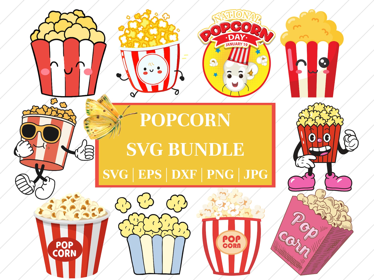 Popcorn Svg, Popcorn Png, Pop Corn Svg, Popcorn Cut File, Popcorn Clip ...