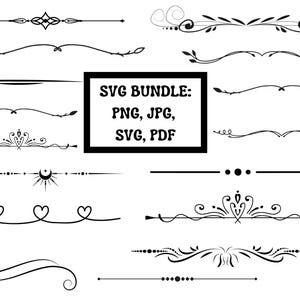 TEXT DIVIDERS SVG, Text Dividers for Cricut , Text Divider Clipart ...