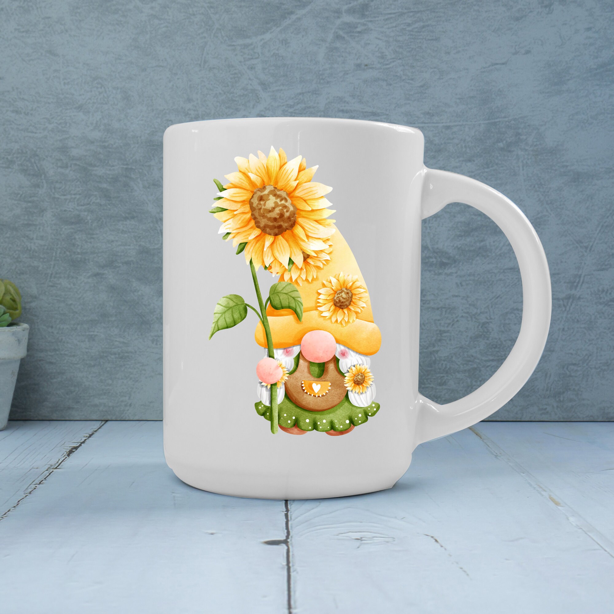 Sunflower Gnomes SVG PNG EPS Cute Gnomes Svg Girl Gnome Svg Flower ...