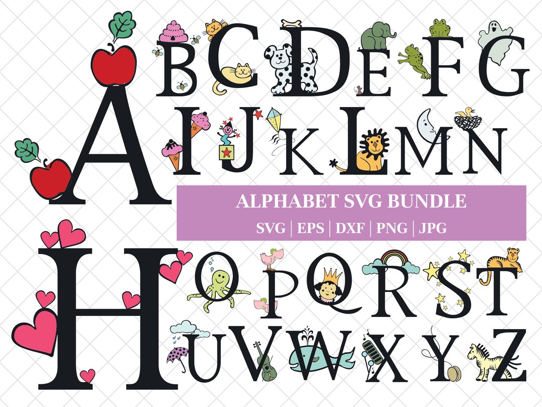 Woodland Alphabet Clipart, Letter Clip Art, Fog Forest, Commercial Use ...