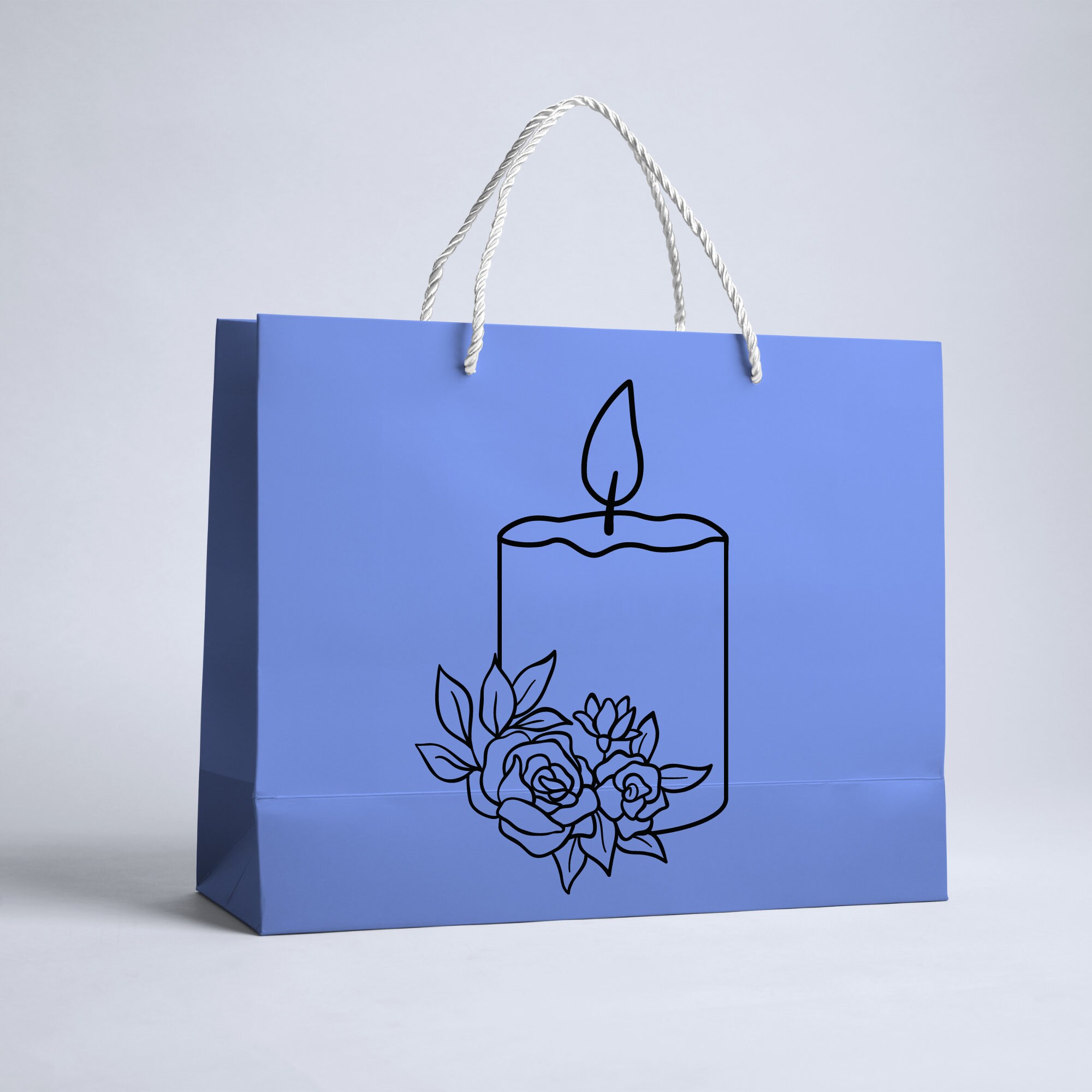 Candle Clipart Scented Candle SVG, Aromatherapy Clipart, Black and ...