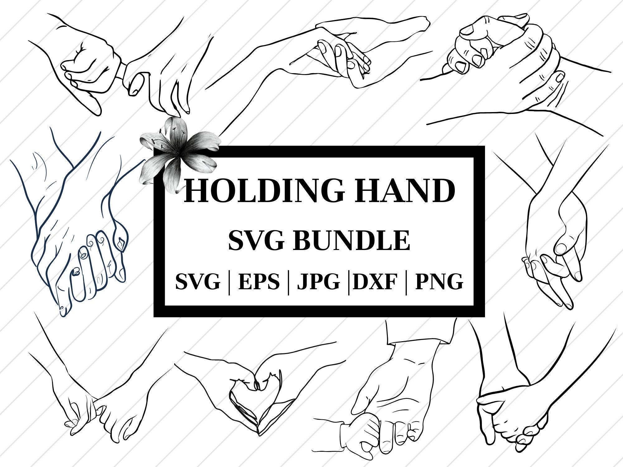 Holding Hands Svg, Love Svg, Pinky Hold Svg, Customize With Your Own ...