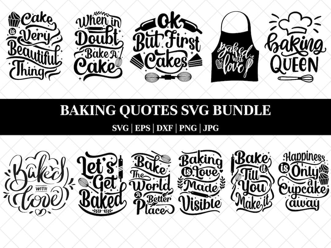 Baking Svg Bundle, Kitchen SVG Bundle, Baking Svg, Baking Quotes, Pies ...